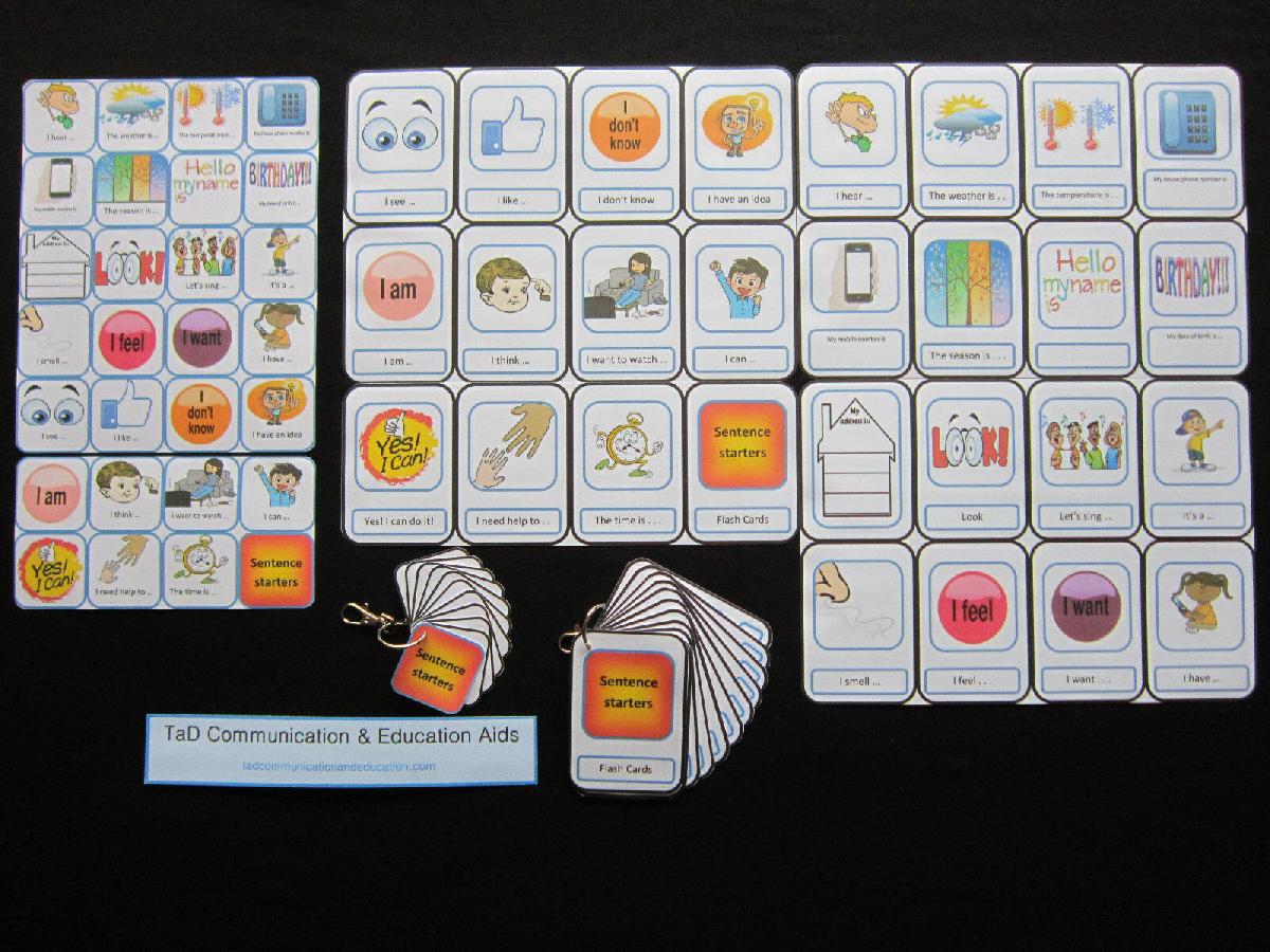Sentence starter & Id cards Autism/ADHD/Visual Communication Aids/PECS ...