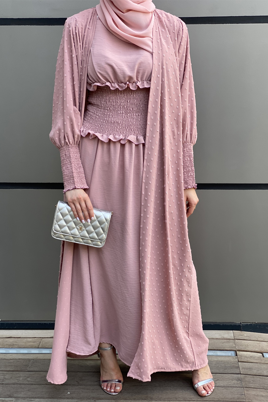 Pink Abaya Set - Heracloset Online