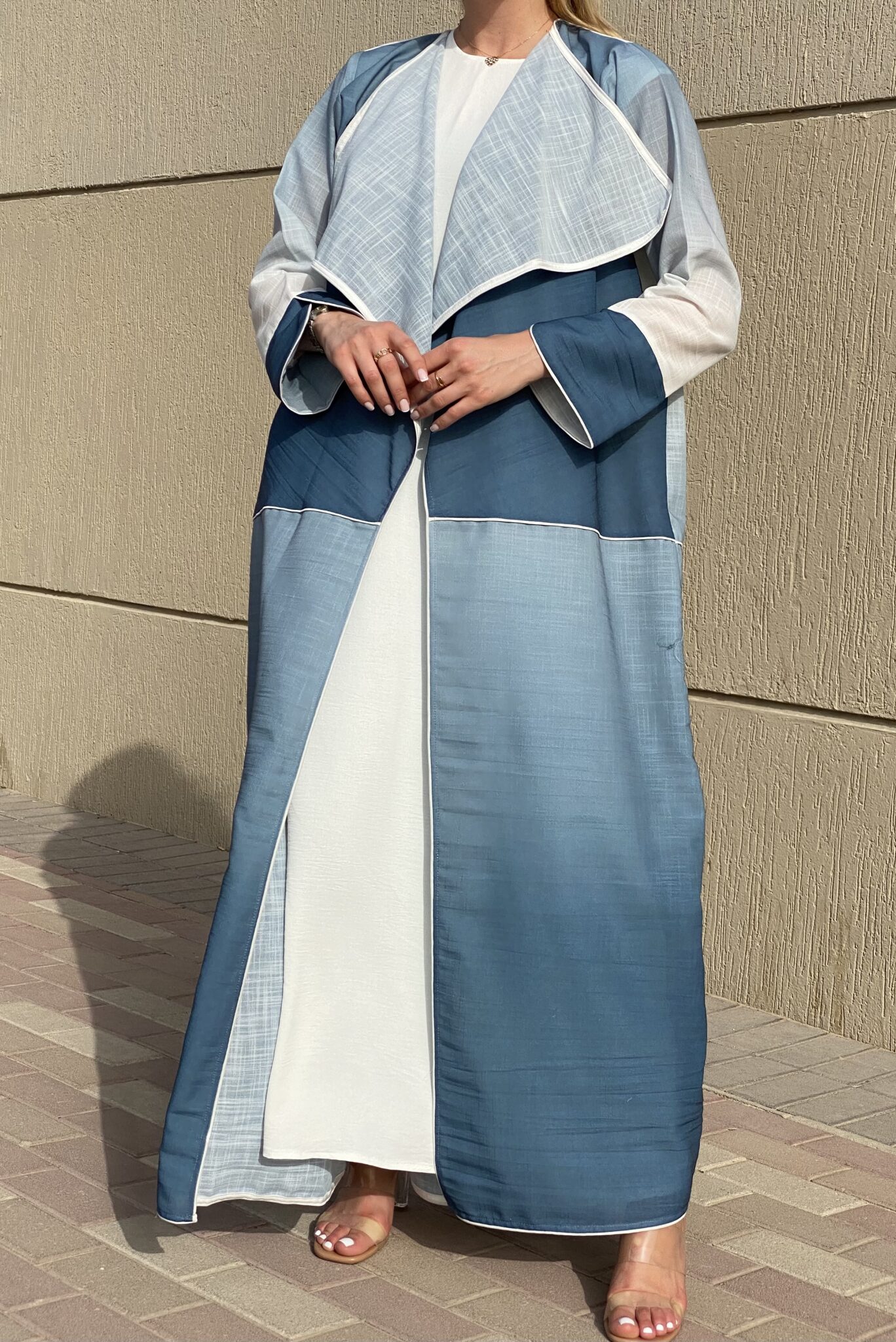 Double Shaded Linen Abaya - Heracloset Online