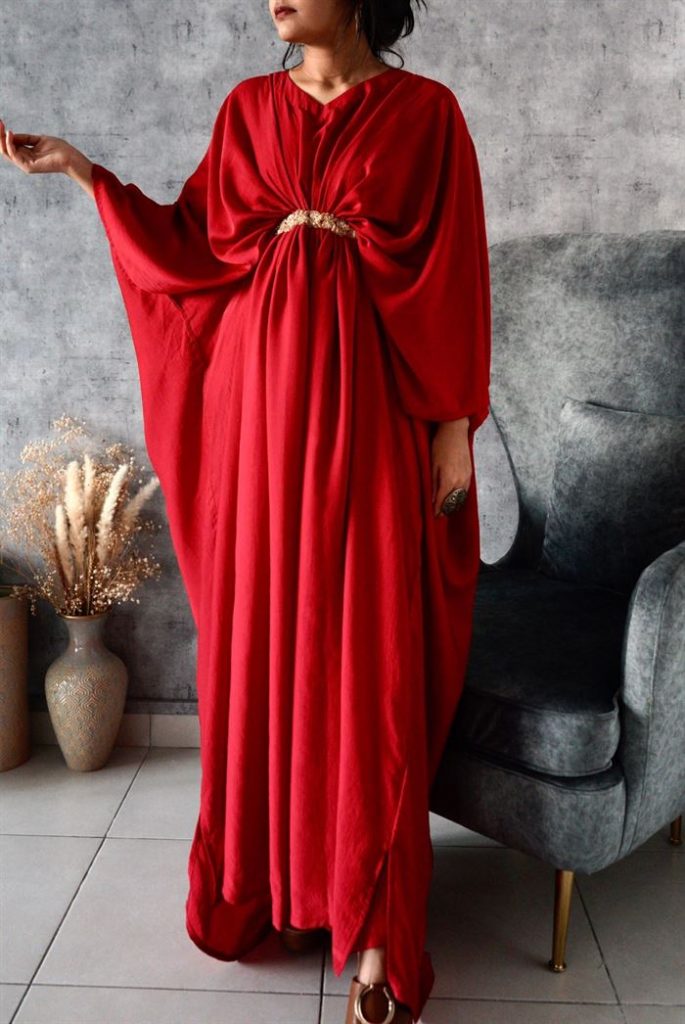 Rouge Red Kaftan - Heracloset Online