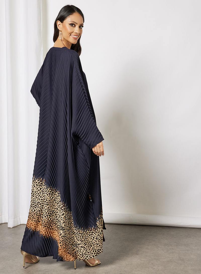 Self printed pleated abaya - Heracloset Online