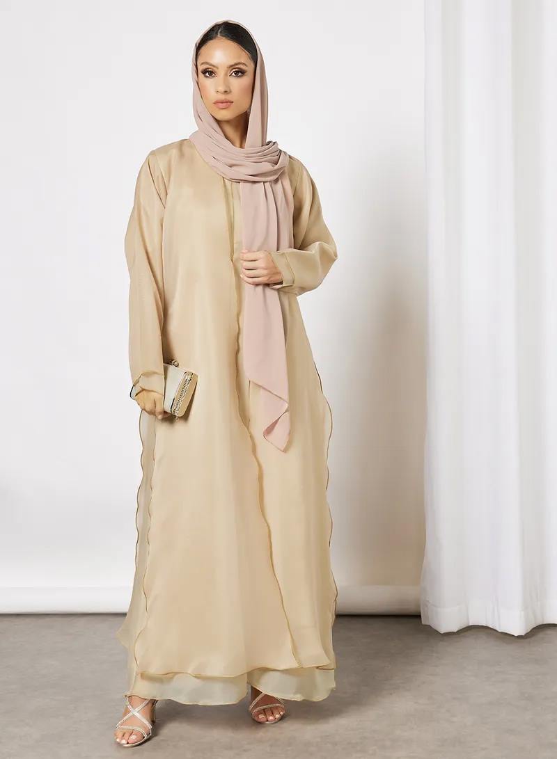 Double layered bisht with lining - Heracloset Online