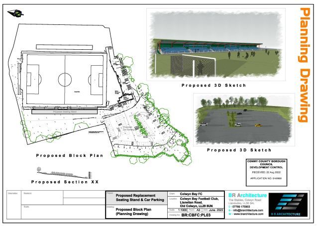 Colwyn Bay FC submits plans for new 1,000-seater stand