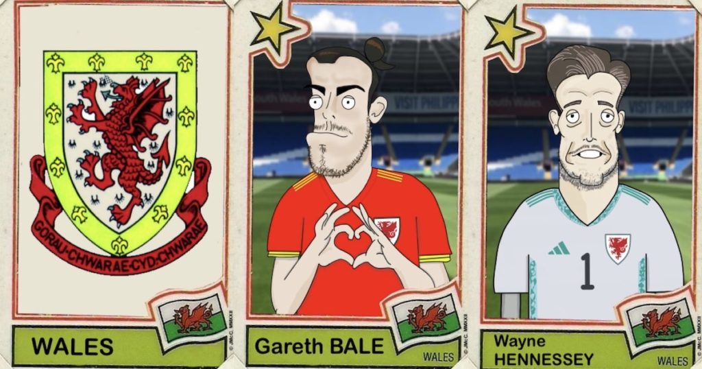 The alternative Panini stickers created by football mad Wales fan