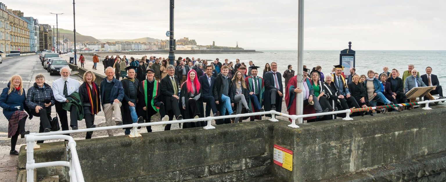 Aberystwyth staff and students 'kick the bar' to celebrate 150 years ...