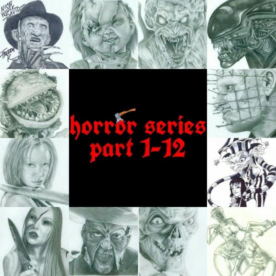 Drawing horror series #1-12 by snakedaemon | OurArtCorner