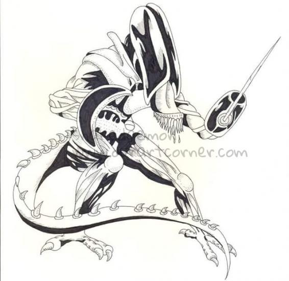 Drawing lom warrior (reupload) by snakedaemon | OurArtCorner