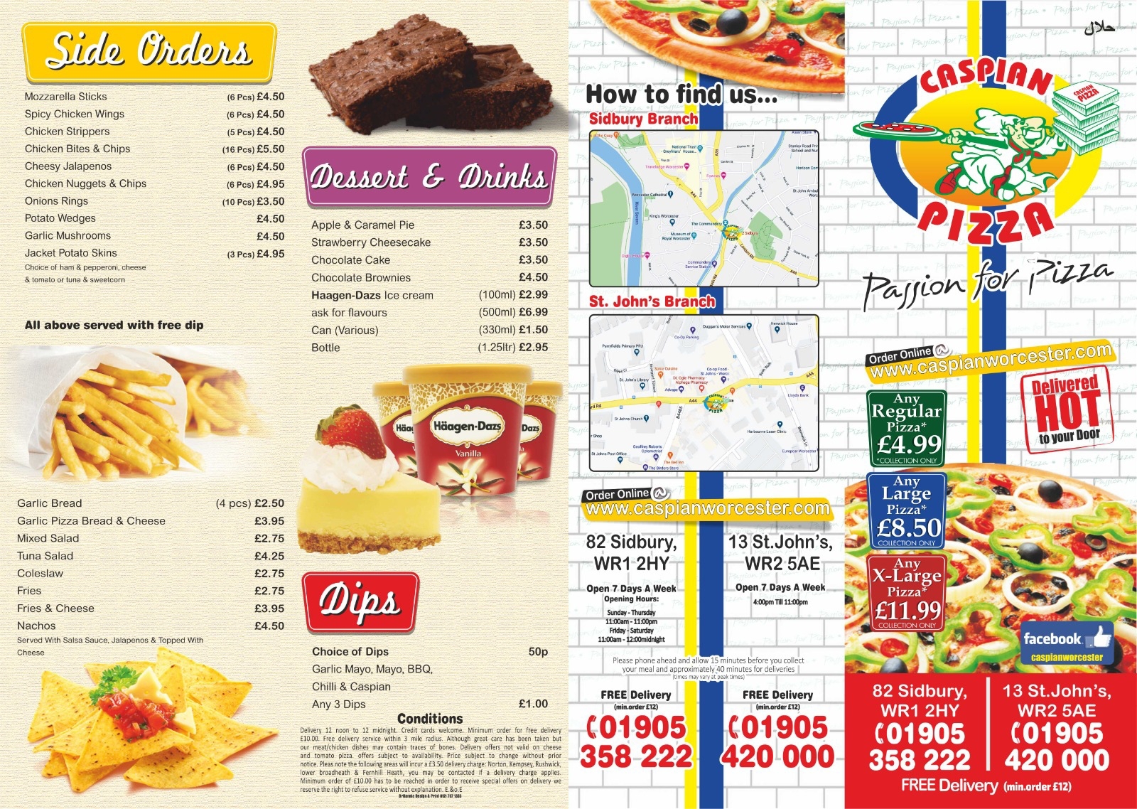 Caspian Pizza Worcester | Caspian Pizza Worcester, Pizza Takeaway ...