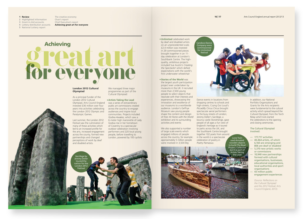 Cog Design creates infographic-rich Arts Council annual report - Design ...
