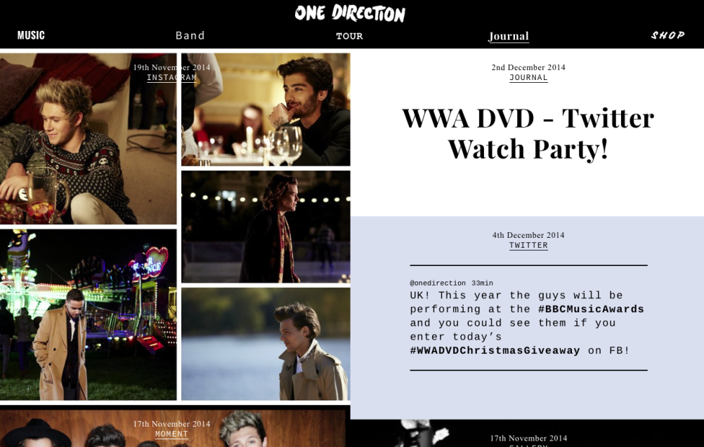 Studio Output designs new One Direction website - Design Week