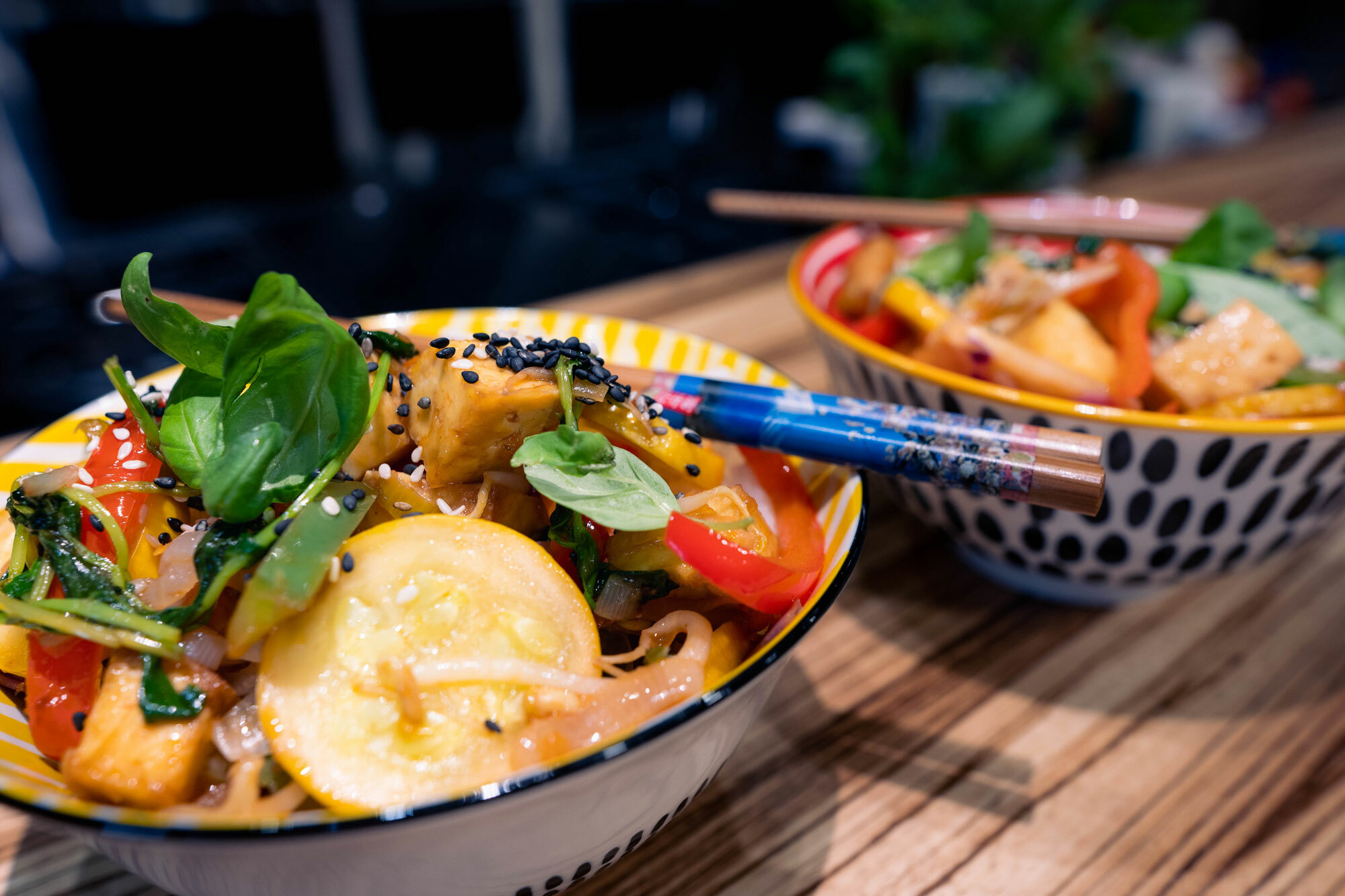 Crispy Vegan Tofu Basil Stir Fry | Sub Zero & Wolf