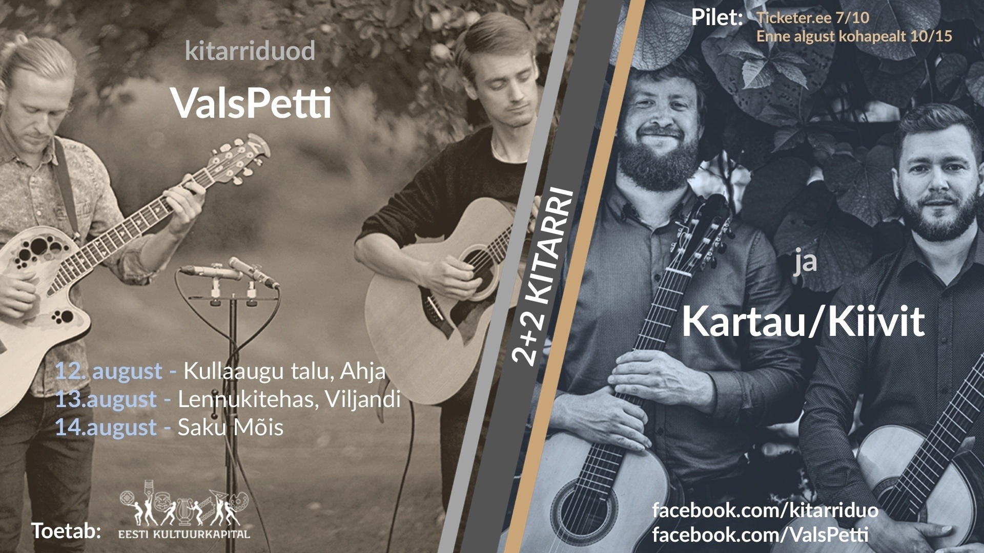 2+2 Kitarri: kitarriduod ValsPetti ja Kartau/Kiivit | Ticketer