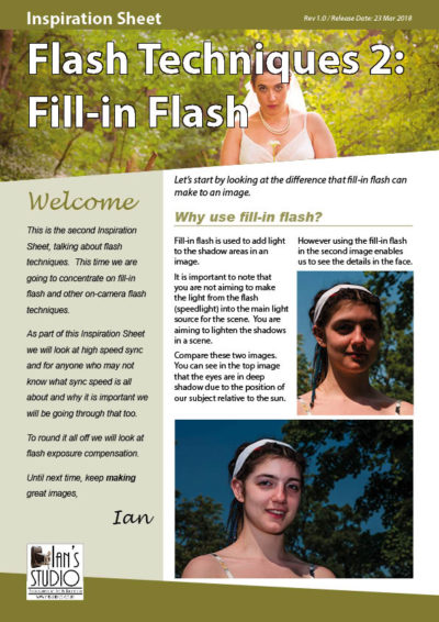 Inspiration Sheet: Flash Techniques 2 – Fill-in Flash – Ian's Studio