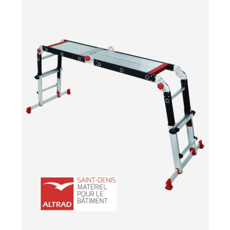 ESCADA MODULO PRO DOBRÁVEL E TELESCÓPICA C/ PLATAFORMA ALTRAD