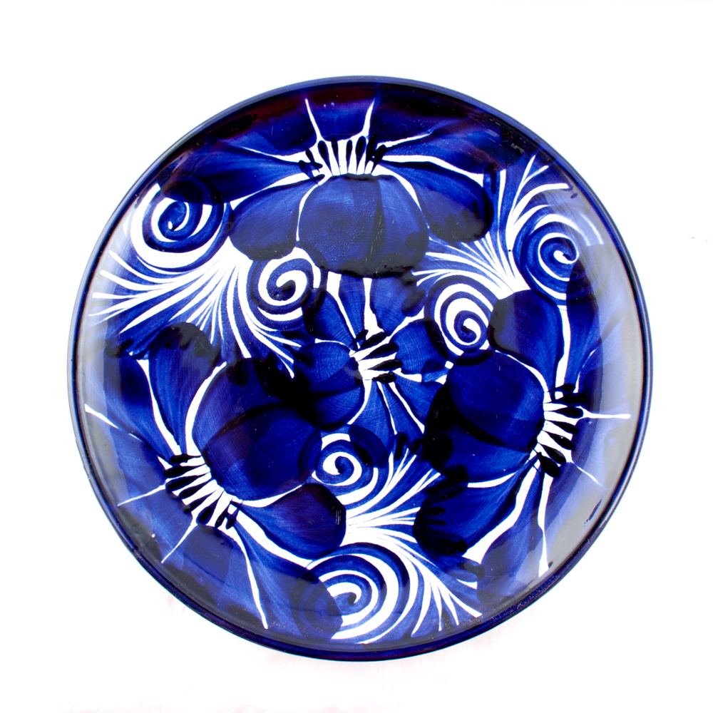 blue-flower-plate-pottery - Milagros