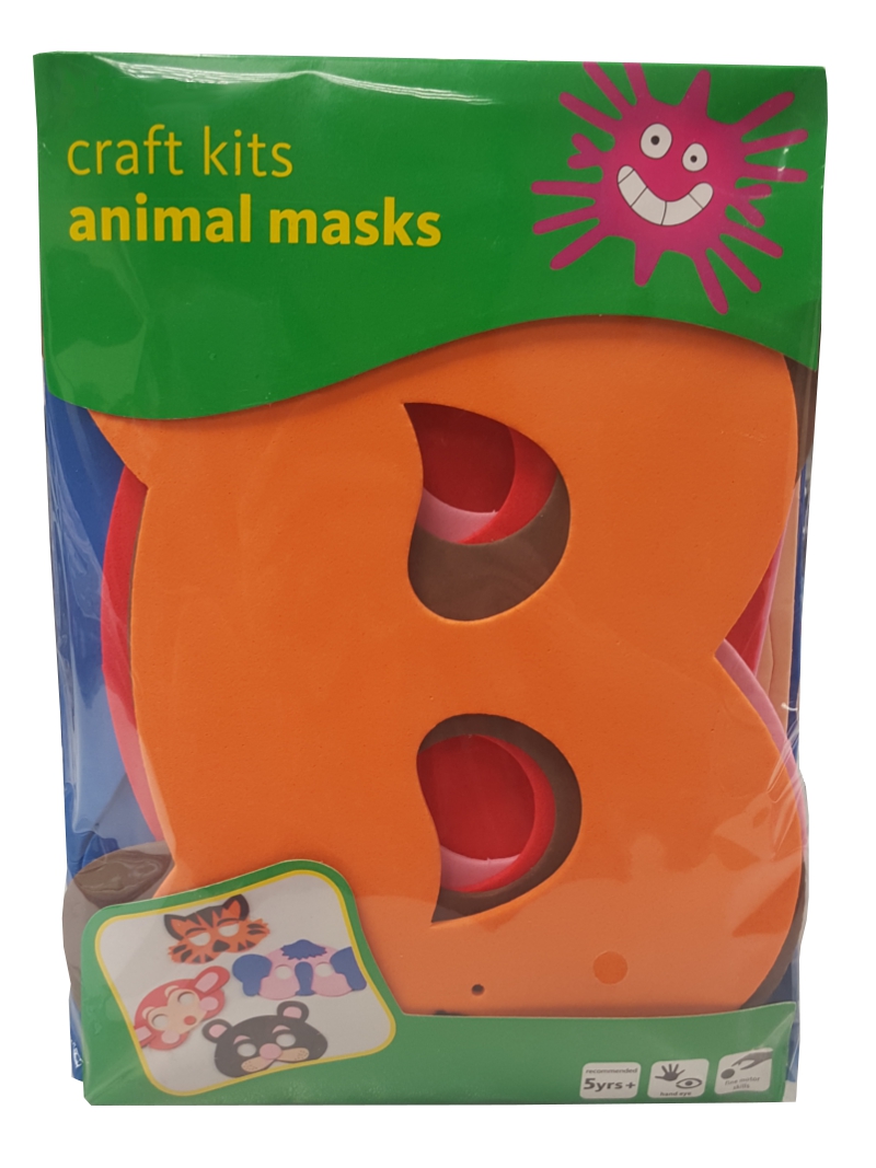 Animal Masks Craft Kit 4pk - Super Party Masks