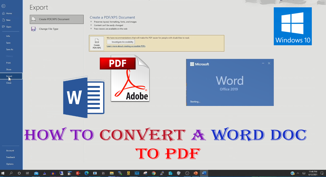 How To Convert A Word Doc To PDF TechPed