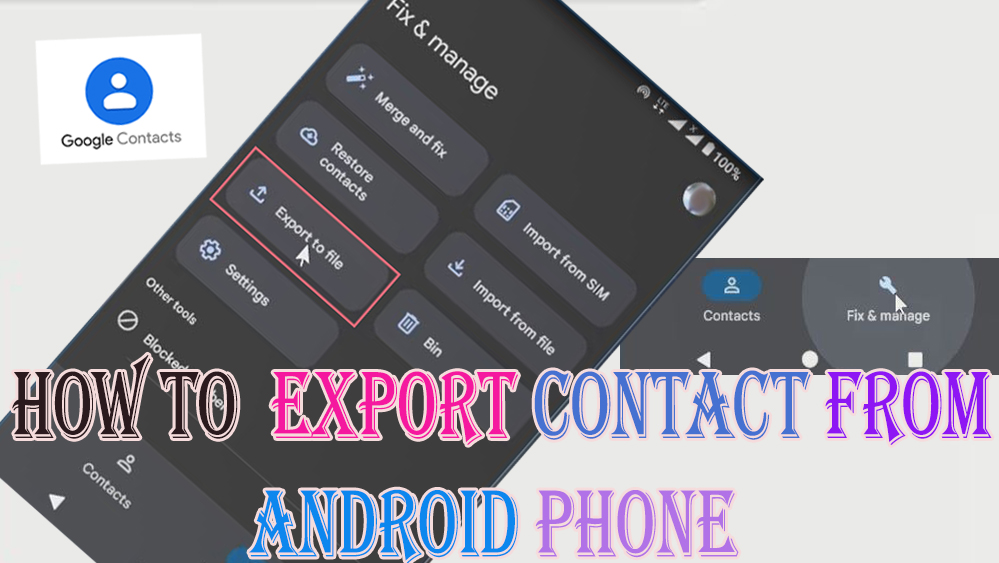 How To Export Contacts From Android Phone TechPed