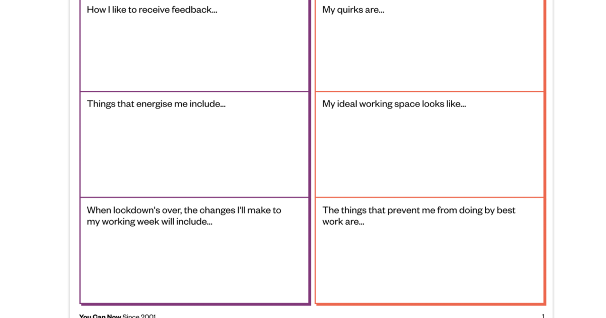 Create your personal user guide with a Manual of Me | YCN